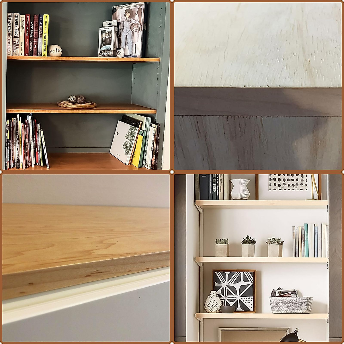 ABuff Birch Edge Banding 3/4 inch x 98ft roll of Veneer Edge Banding Pre-glued Flexible Real Wood Veneer Edging, Wood Edge Banding Wood Tape Banding for Cabinet Repair Furniture Restoration