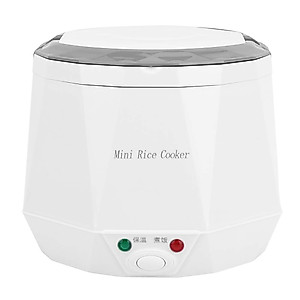 Mini Rice Cooker, 1.6L Mini Portable Electric Rice Cooker Rice Cooking Tool Food Steamer for 12V Car Use WhiteRice Cookers