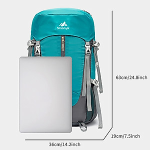 JEBATOXI 36L Waterproof Lightweight Hiking Backpack Daypack with Rain Cover for Backpacking Travel Climbing Camping Skiing