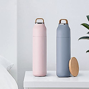 XDCHLK Thermos Bottle Vacuum Flask Stainless Steel Tumblers Travel Coffee Cups Insulated Lids Mug (Color : Gray)