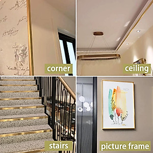 Trimold L Molding Stainless Steel Corner Guards with 90° Angle for Wall Cabinet Baseboard Protection and Decoration, 0.98ft x 0.59in (20pcs)