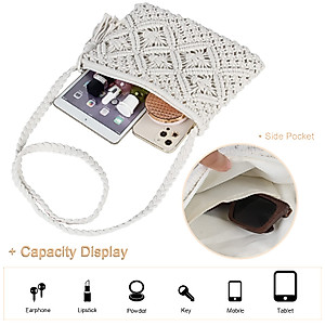 LUI SUI Women’s Handwoven Crossbody Purse Summer Beach Clutch Purses Woven Handmade Shoulder Handbag