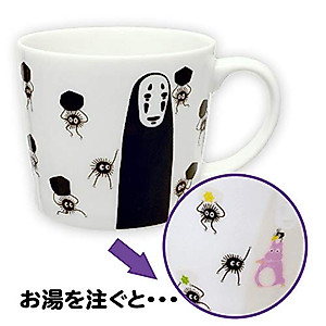 Studio Ghibli via Bluefin Benelic Spirited Away Mysterious Color Changing Teacup Mug with No Face and Soots White, Approx. 3"