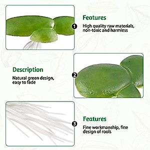 PAGOW 54pcs Floating Aquarium Plants, Plastic Fake Duckweed, Artificial Floating Plant for Aquarium(1.57x1.73inch / 40x44mm, 0.86x0.86inch/22mmx22mm, 0.59x0.59inch/15x15mm)