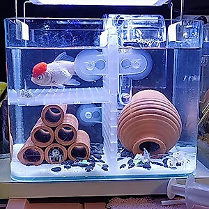 OIIKI 16PCS Aquarium Fish Tank Divider with Suction Cup, Silica Gel Sucker Holders, for Fish Tanks Glass Cover Separating Divider Support Clip Bracket (White)