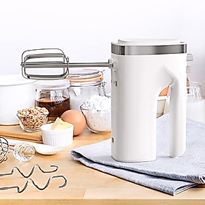 Hand Mixer,550W Electric Whisk, Turbo Boost/Self-Control Speed + 5 Speed + Eject Button + 4 Stainless Steel Attachments for Home Kitchen Baking Cake Food Beater