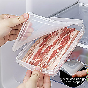 2 Pack-Bacon Keeper, Deli Meat Saver Cheese Cold Cuts Plastic Food Storage Containers with lids for Refrigerators,Lunch Box Christmas Cookie Holder Meal Prep Container