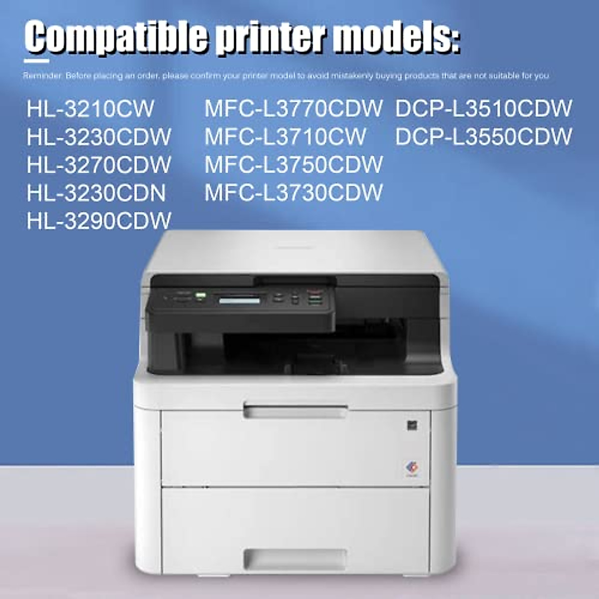 Onward TN223BK TN223C TN223M TN223Y Toner Cartridge Compatible TN223 Toner Replacement for Brother HL-3270CDW HL-3230CDN HL-3290CDW DCP-L3510CDW Printer, 4-Pack TN223(1BK/1C/1M/1Y)