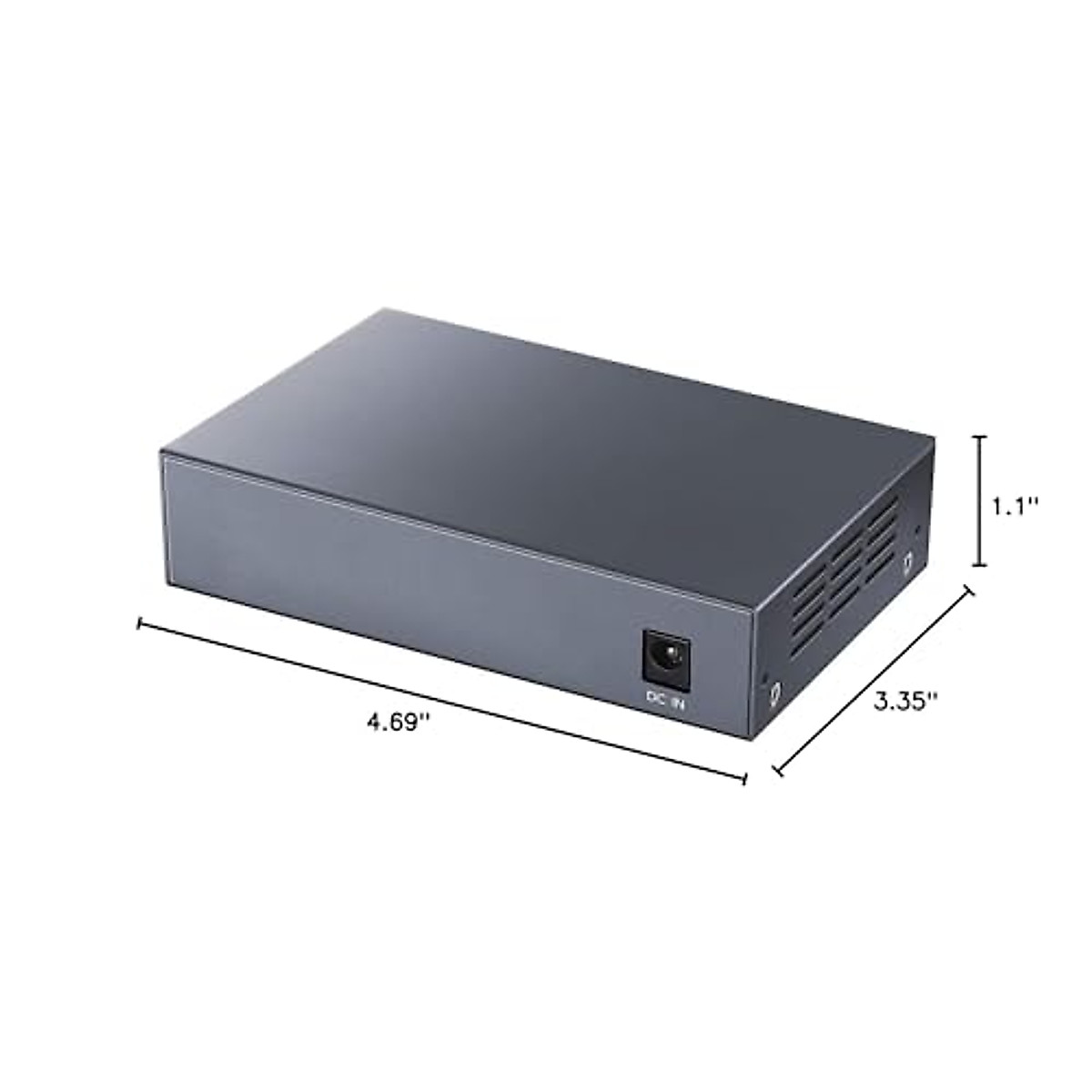 Cudy GS1005P 5 Port Gigabit PoE Switch, 4 PoE+ @60W, Desktop/Wall, Plug and Play, Sturdy Metal w/ Shielded Ports, Fanless, Traffic Optimization