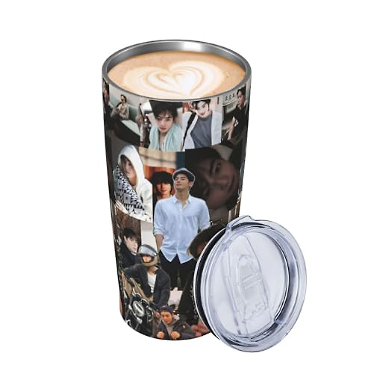 OAEWRE Cha Musics Eun Actors Woo Stainless Steel Mug Insulated Tumbler Coffee Mugs with Lids and Straw Double Wall Vacuum Cup 20oz