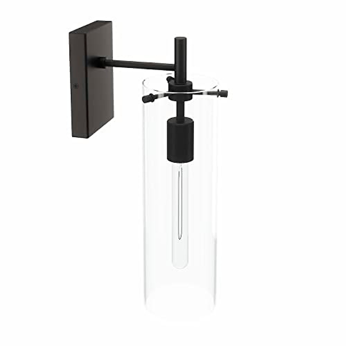 Modway Skylark Wall Sconce in Clear Black, 5 x 8.5 x 17