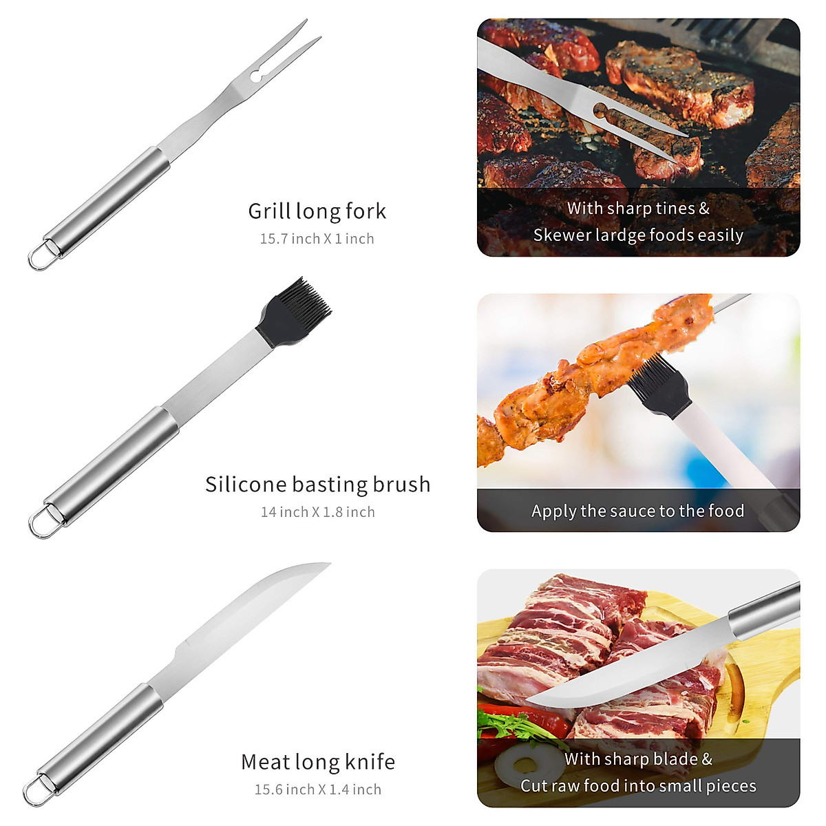 SENDAIST Deluxe BBQ Grill Tool Set – 32 PCS Camping BBQ Grilling Accessories – Portable Grill Utensil Set with Thermometer in Heavy Duty Aluminum Case