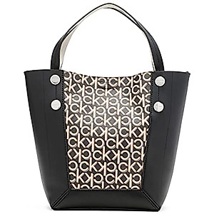 Calvin Klein Quinn North/South Mini Tote Crossbody, Black Multi