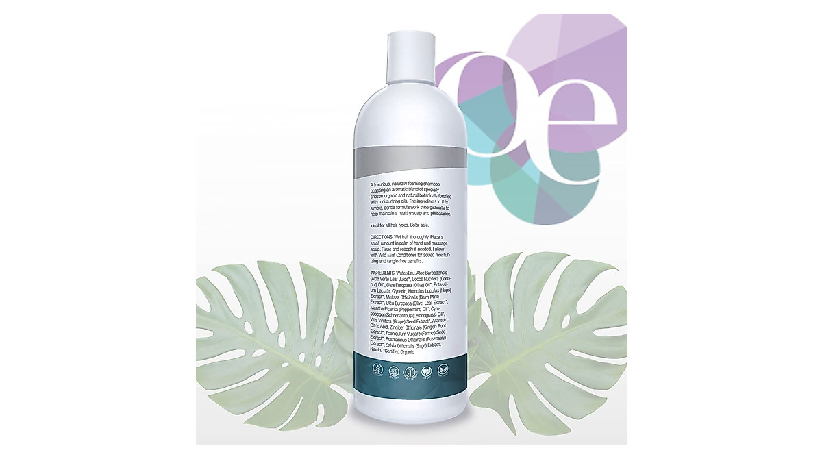 Organic Excellence Mint & Rosemary Shampoo - Natural & Toxin-Free