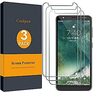 Coolpow 【 3 Pack】 Designed for ZTE Gabb Z2 Screen Protector Tempered Glass Film,9H Hardness, Ultra HD, Scratch Resistant, Easy Install, Case Friendly