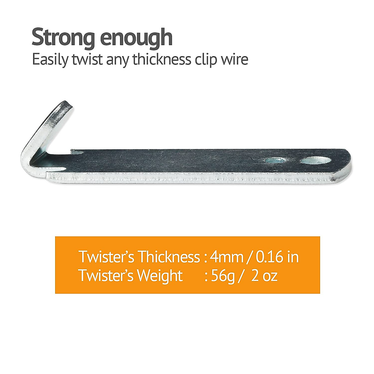 Seiria Fence Wire Twister for T Post Clips, Time Saver Barb Wire Fence Tools Easy to Use Strong Enough to Twist Any Fencing Wire (2 Pack)