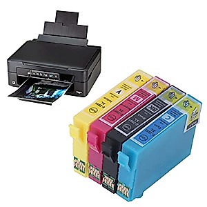 Hilitand 4 Color Ink Cartridges Replacement Inkjet Cartridge Print Photos, Test Papers, Documents Printer Cartridge for Printer Accessories