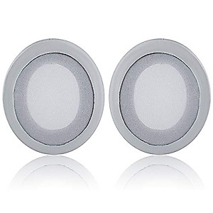 Jecobb Replacement Ear Pads Cushion Cover with Protein Leather & Memory Foam for Razer Nari, Ultimate, Essential, Kraken Kitty, Kraken Tournament Edition Headset ONLY – Oval (Grey)