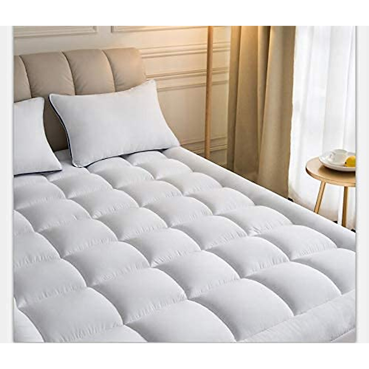 Niagara Waterproof Mattress Topper Twin - Microfiber Fabric Mattress Pad - Thick Breathable Pillow Top Mattress Pad for Back Pain Relief - Deep Pocket Fits 8-20 Inches Mattress (39x75 Inches)