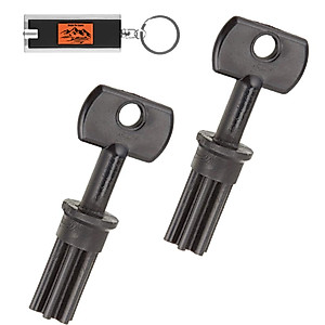 2 Pack of Irritrol Replacement Key, Rain Dial External Controller Key R8969, Pack of 2 Outdoor Replacement Keys for Irritrol Controller Sprinkler Irrigation Boxes with Included LED Keychain Light