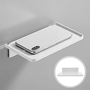 Cabilock Plastic Wall Rack Wall-Mounted Corner Wall Shelf Storage Rack Bathroom Wall Organizer Toilet Hanging Small Shelf for Wall Shelf Rattan Wall Shelf White Floating Shelves