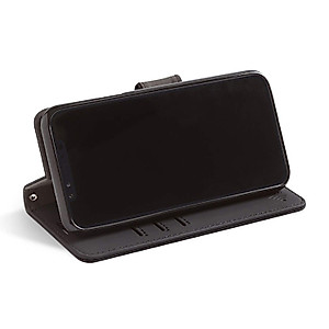 SafeSleeve EMF Protection Anti Radiation iPhone Case: iPhone 13 Pro Max RFID Card Holder Blocking Wallet Adjustable Stand Cell Phone Case for Women & Men (Black)