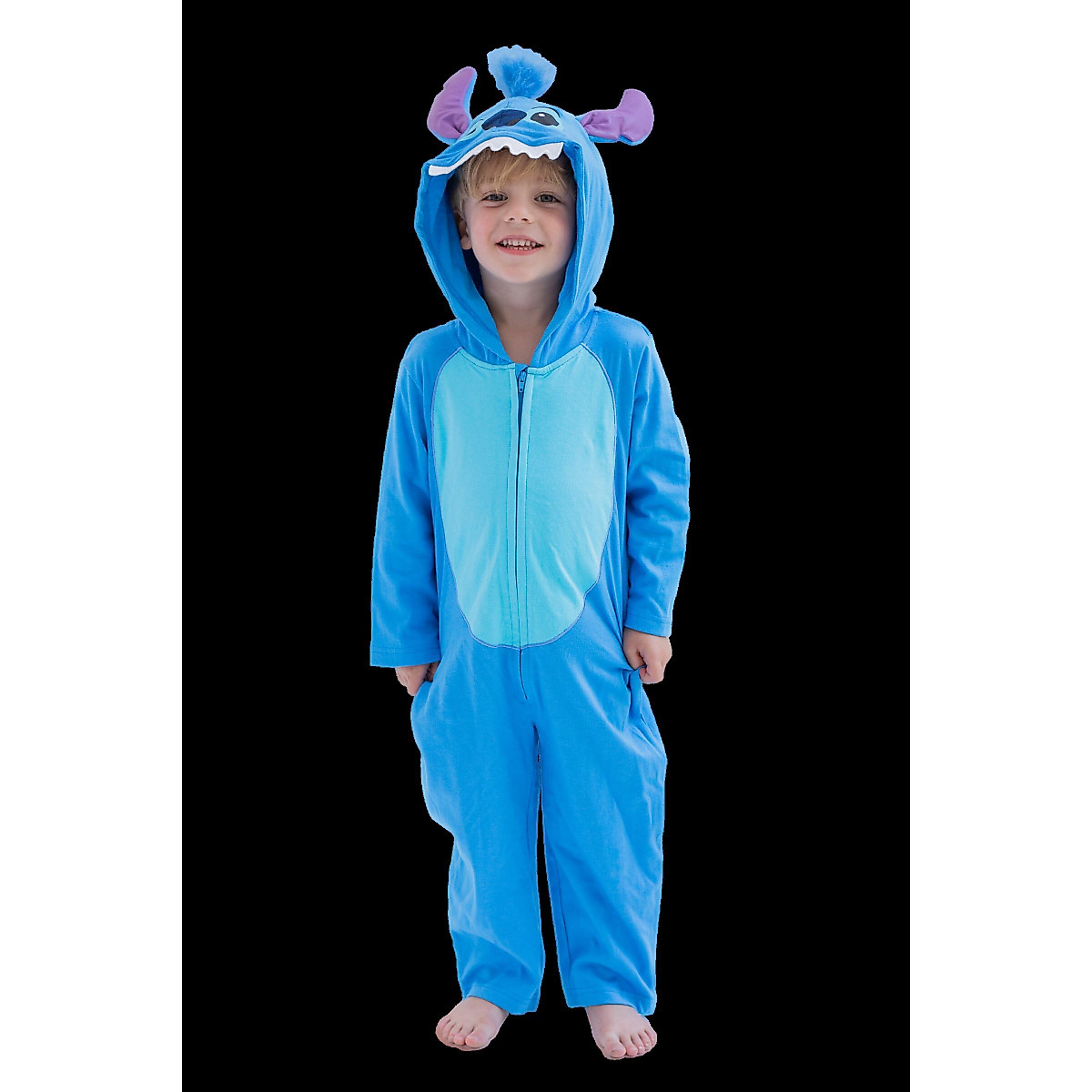 Disney Lilo & Stitch Toddler Boys Zip Up Coverall Blue 4T