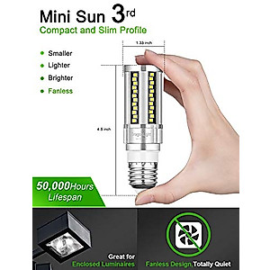 DragonLight 15W Super Bright LED Corn Light Bulbs Fanless(150 Watt Equivalent) - 6000K Daylight 1,800 Lumens E26 Base for Residential and Commercial Lighting - Garage Porch Office, Pack of 4