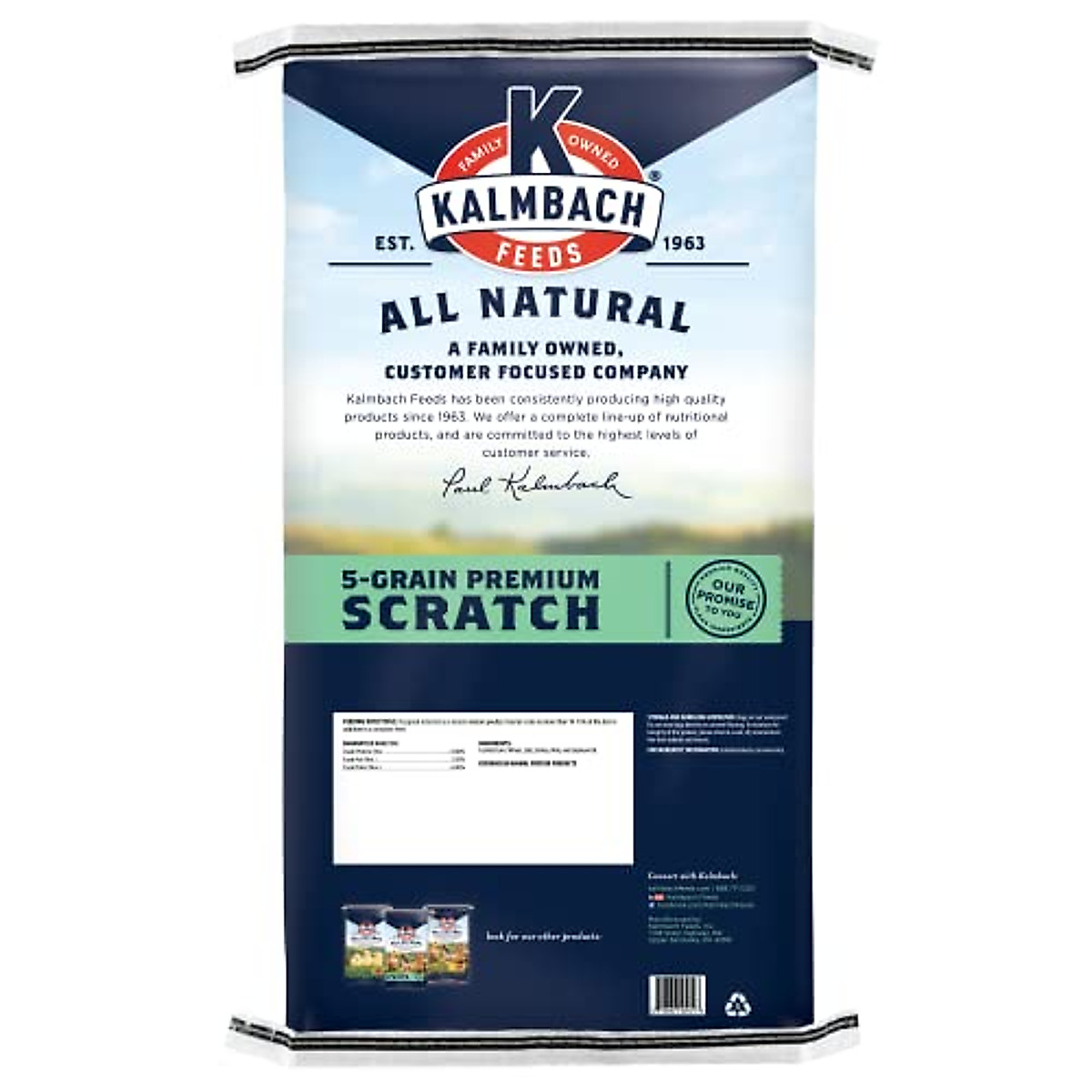 Kalmbach Feeds All Natural 5 Grain Premium Scratch Grain Treat for Chickens