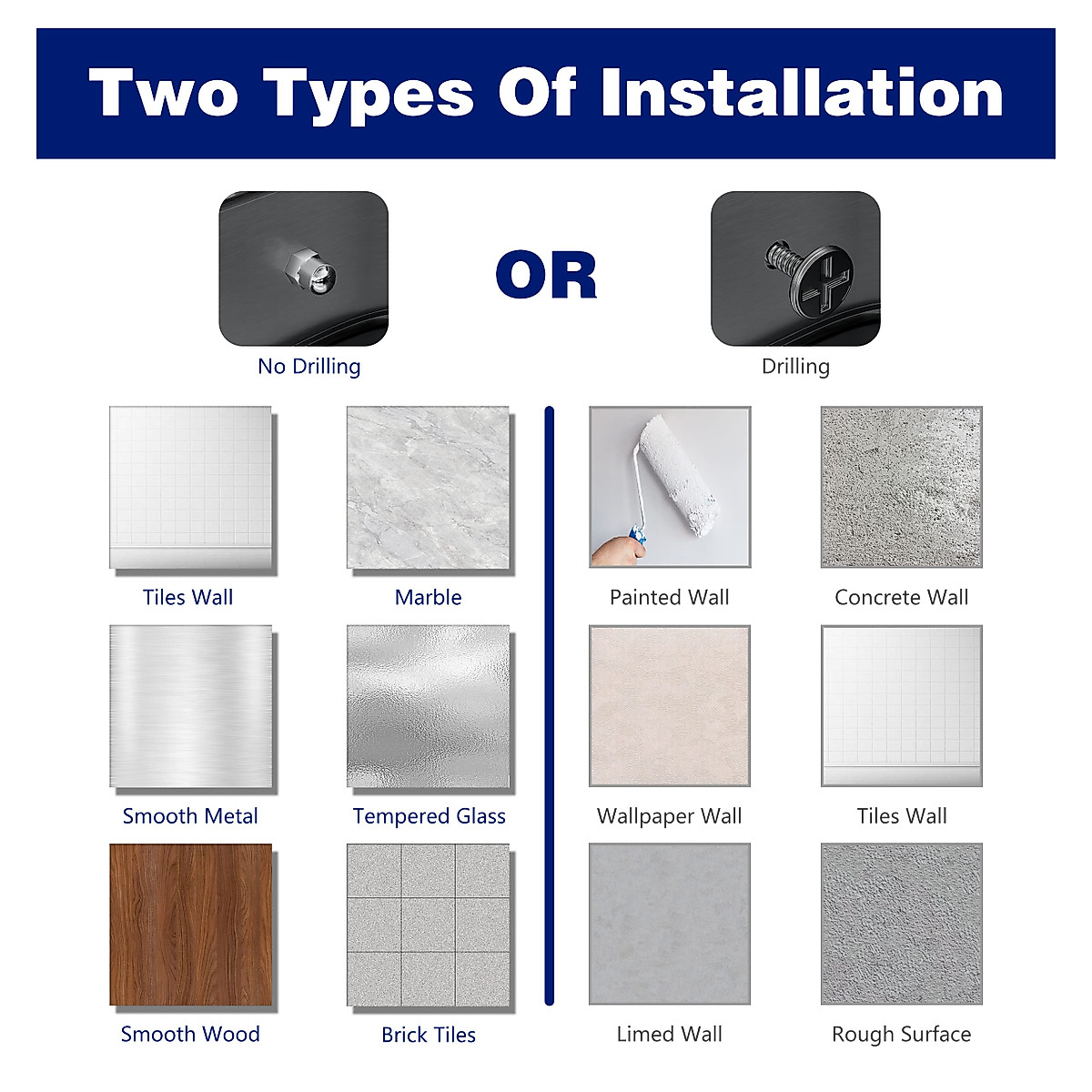 Fuprobys Shower Caddy 3 Pack - Large Shower Organizers & Soap Holder, Durable & Rustproof Shower Shelf, Wall Mounted Bathroom Shower Shelves, No Drilling Adhesive Shower Caddy with 4 Hooks, Black