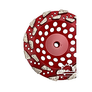 7” Diamond Grinding Cup Wheel for Concrete, Masonry, Epoxy & Paint Removal 5/8-11” Arbor Threaded Grit #18-20