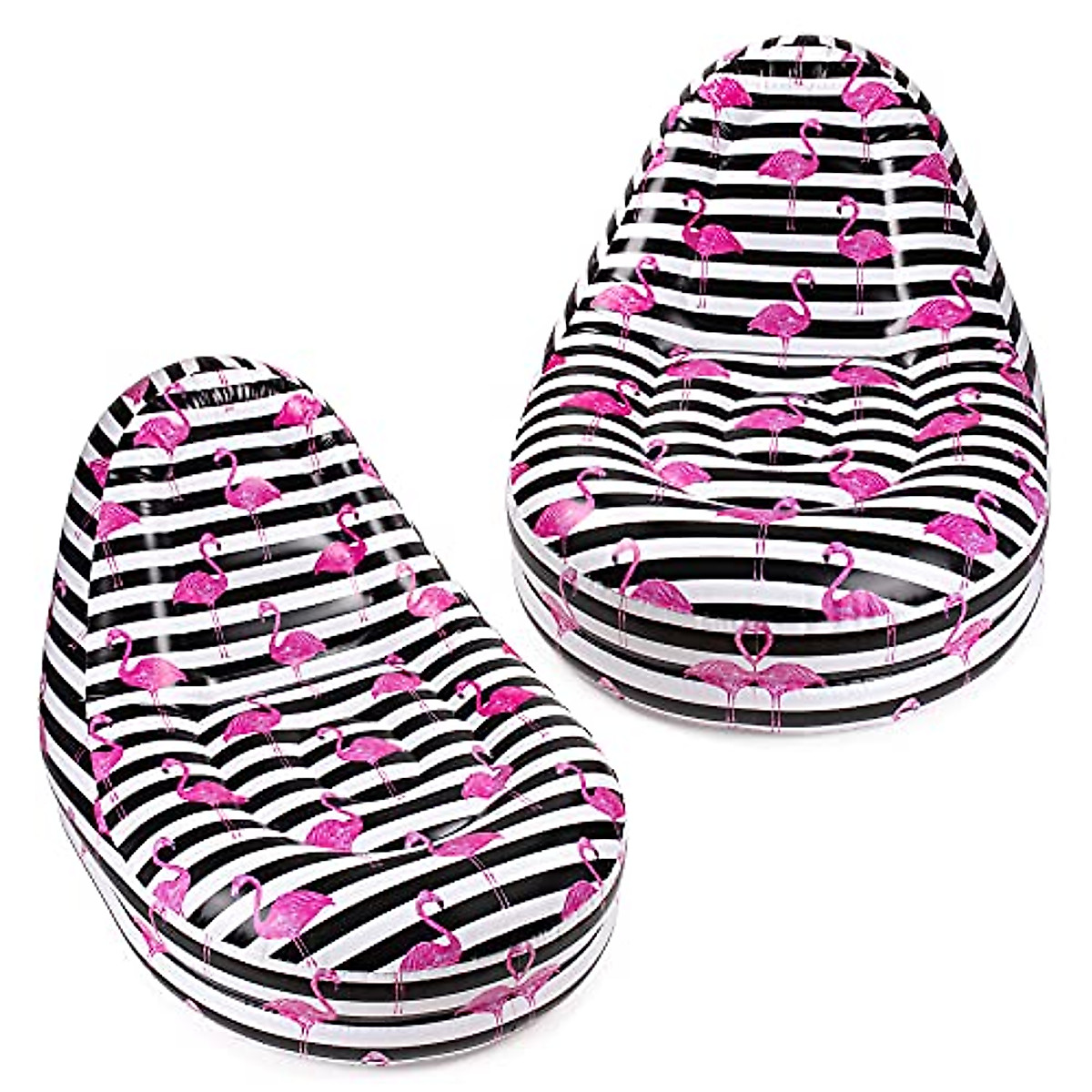 Inflatable Deck Chair | Blow Up Chair | Blow Up Lounge Chair | Inflatable Pool Lounger | Inflatable Poolside Chairs 2 Pack | Flamingo Print | Portable Inflatable Seats for Lounge | Indoor/Outdoor Use