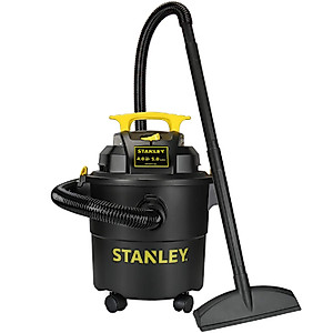 Stanley SL18115P Wet/Dry Vacuum, 5 Gallon, 4 Horsepower, 4.0 HP AC, Black & 25-1202 Foam Filter for 1-5 Gallon Wet/Dry Vacuums, Fit, 1-Pack, Black