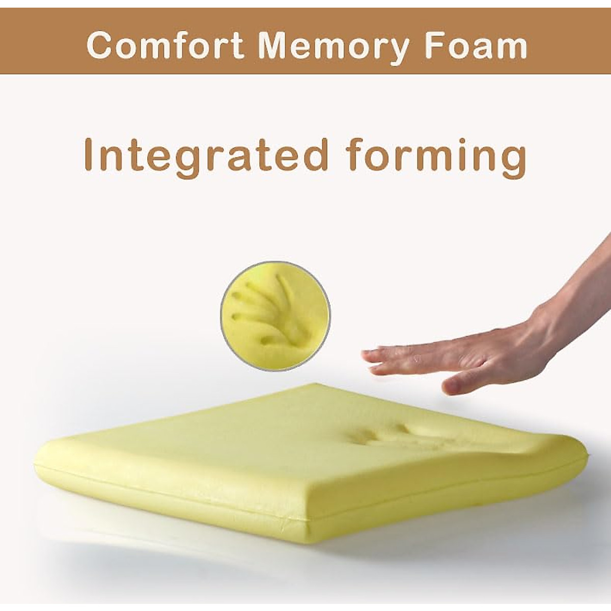 Augld Square Chair Seat Cushion Memory Foam Chair Cushion for Kitchen, Dining,Office or Car 16x16 in Black