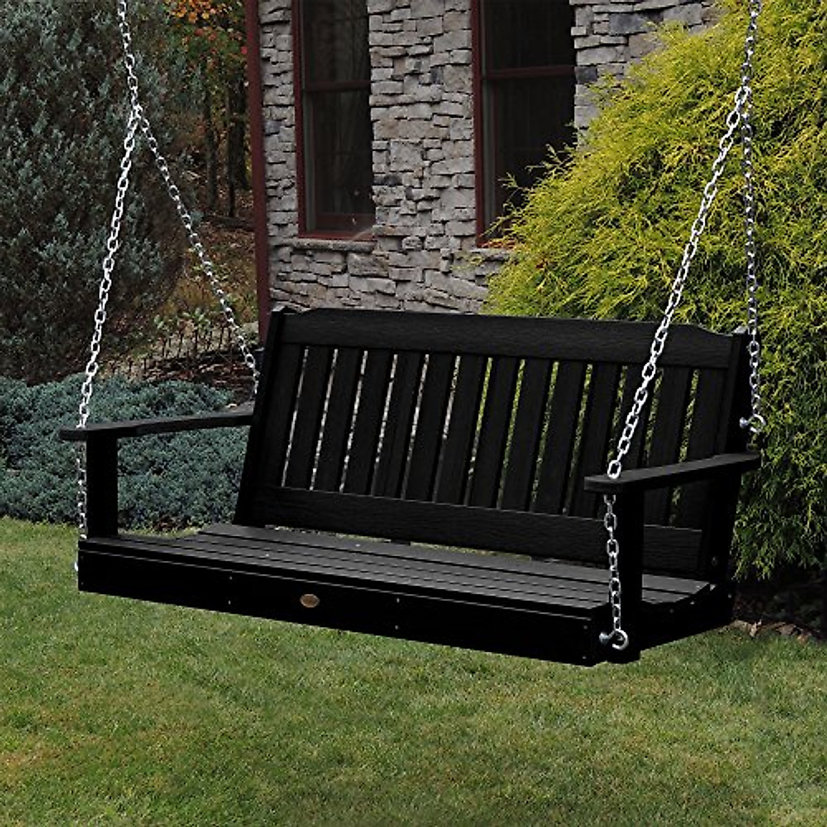 Highwood AD-PORL1-BKE Lehigh Porch Swing, 5 Feet, Black