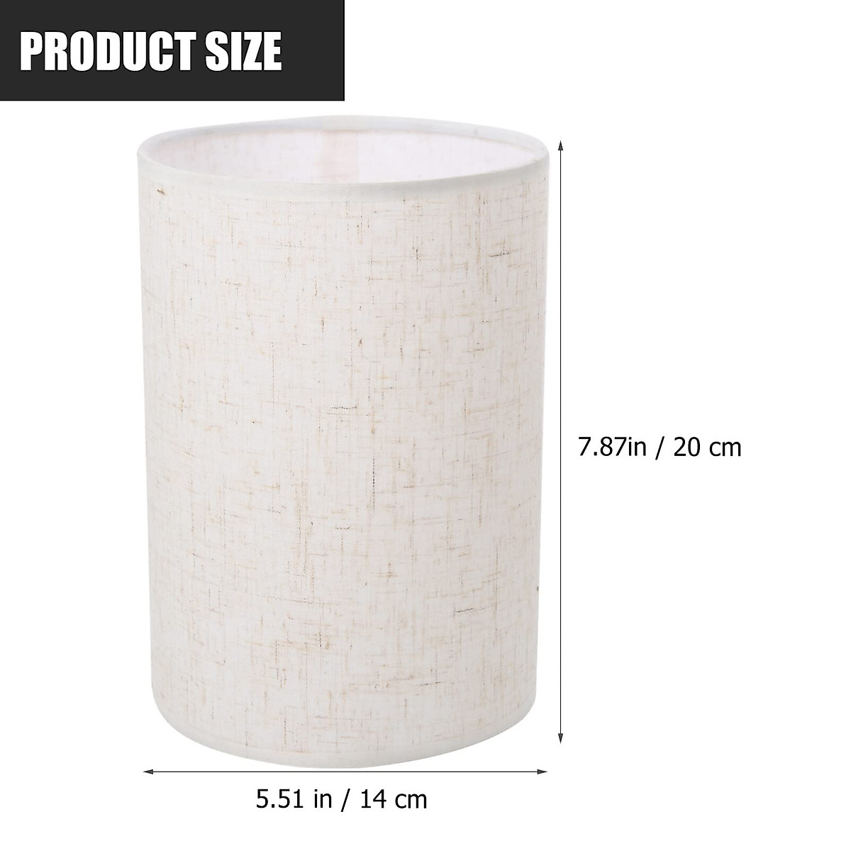 MAGICLULU 1Pcs Linen Lampshade Cylinder Linen Fabric Lamp Shade Natural Linen Lamp Shades for Table Lamp Wall Floor Light