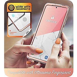 i-Blason Cosmo Series Designed for Samsung Galaxy S20 FE 5G Case (2020 Release), [Built-in Screen Protector] Slim Stylish Protective Case (Marble)