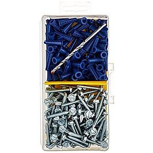 The Hillman Group 373515 Plastic Anchor Kit 10-12 Includes Screws and Drill, 1
