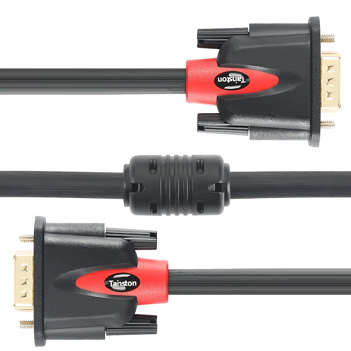 Tainston VGA to VGA Cable HD15 Monitor Cable with Ferrites Male to Male-100 Feet