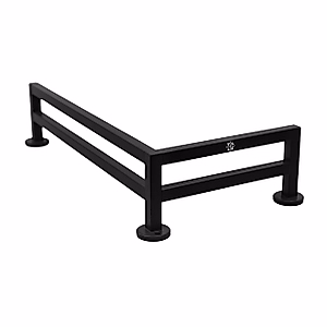 Teak Tuning Fence Style, L-Shaped Fingerboard Rail, 11" - Custom Designed by Teak Tuning - Premium Solid Steel Construction, Matte Powder Coated Finish in Black - Superior Non-Slip Foam Feet