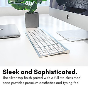 Macally Wired Keyboard for Mac, Compatible Apple Keyboard - Slim, Space-Saving Design USB Keyboard with Numeric Keypad - Budget-Friendly Laptop, MacBook Pro/Air, iMac Keyboard Replacement