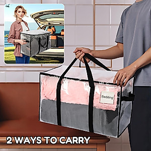 4 Pack Moving Bags,boxes for packaging moving storage bags,Space Saving Storage Bags Alternative to Moving Boxes and Bins, Semi-Transparent