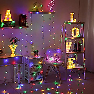 Globe Led String Lights, Mibote 55ft 112 Leds Colored Fairy Lights Waterproof Plug In String Lights for Halloween Outdoor Indoor Bedroom Patio Garden Party Wedding Patio Christmas Xmas Tree Decoration
