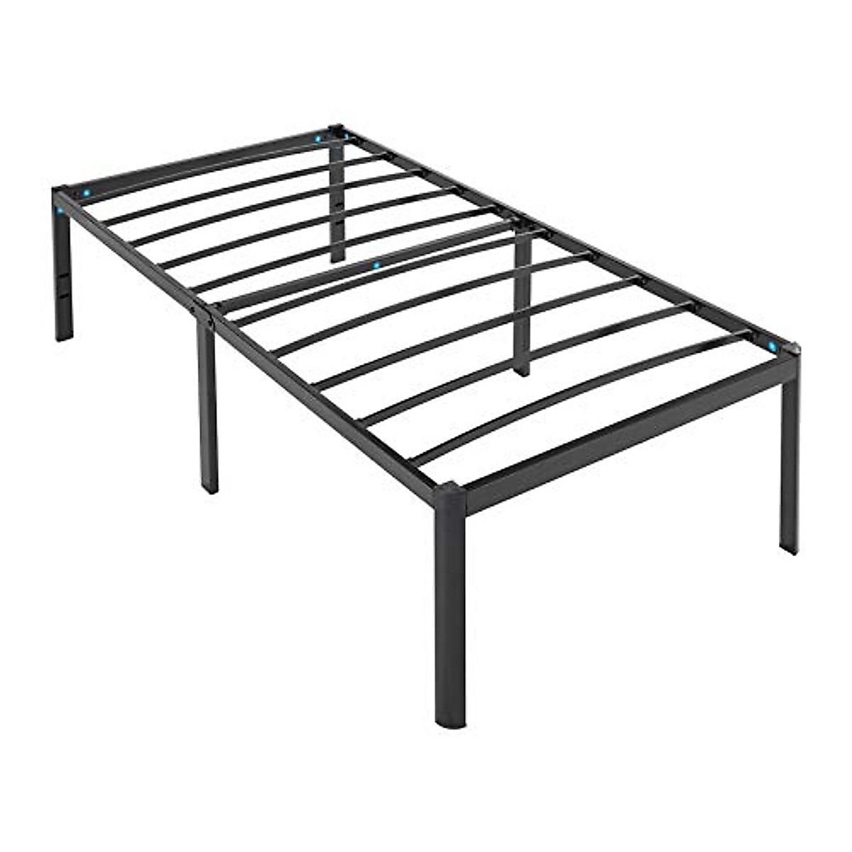 Amazon Basics Heavy Duty Non-Slip Bed Frame with Steel Slats, Easy Assembly - 18"H, (Twin)