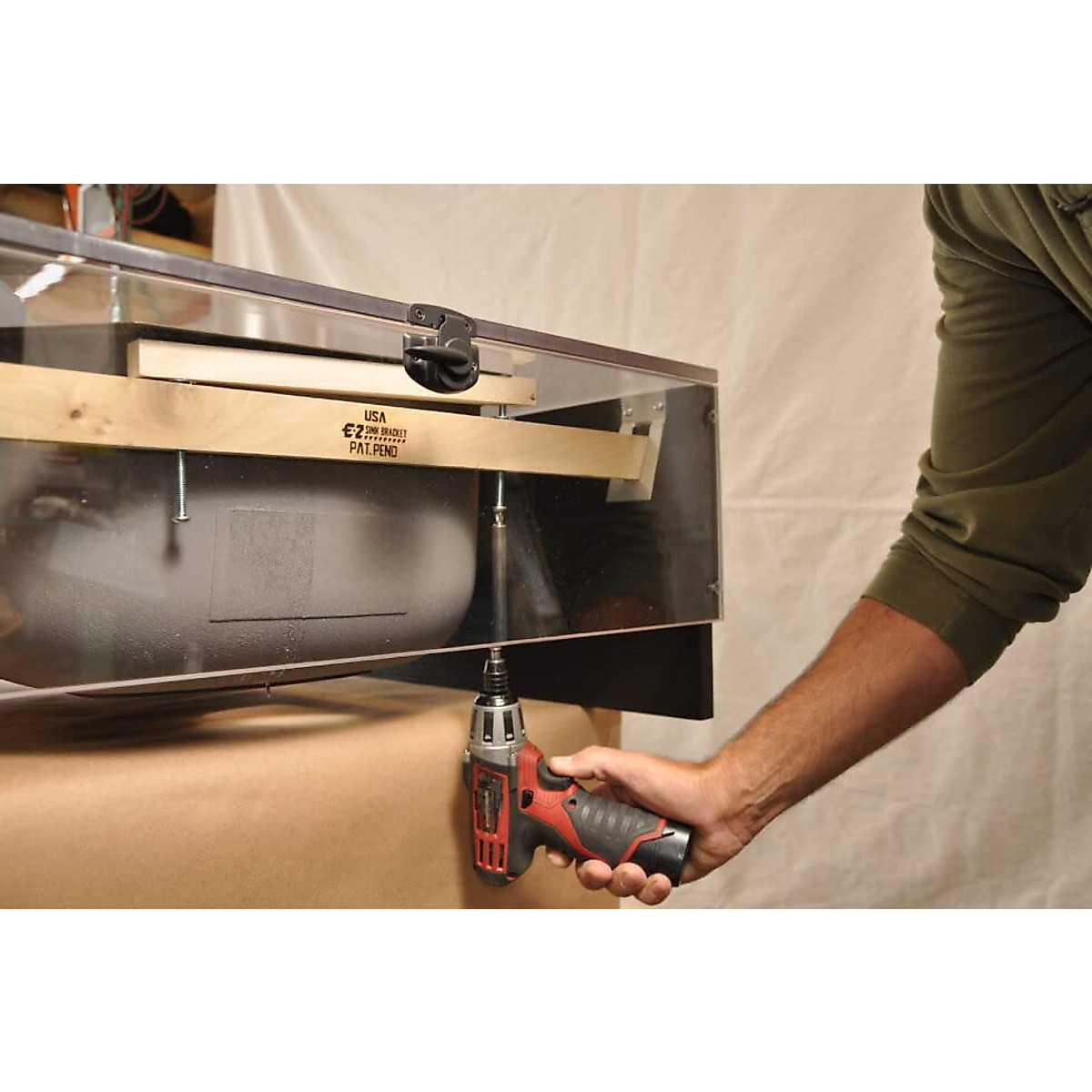 Kelaro EZ Sink Mounting Bracket Kit for Undermount Kitchen Sinks