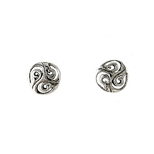 Sterling Silver Celtic Swirl Round Post Earrings