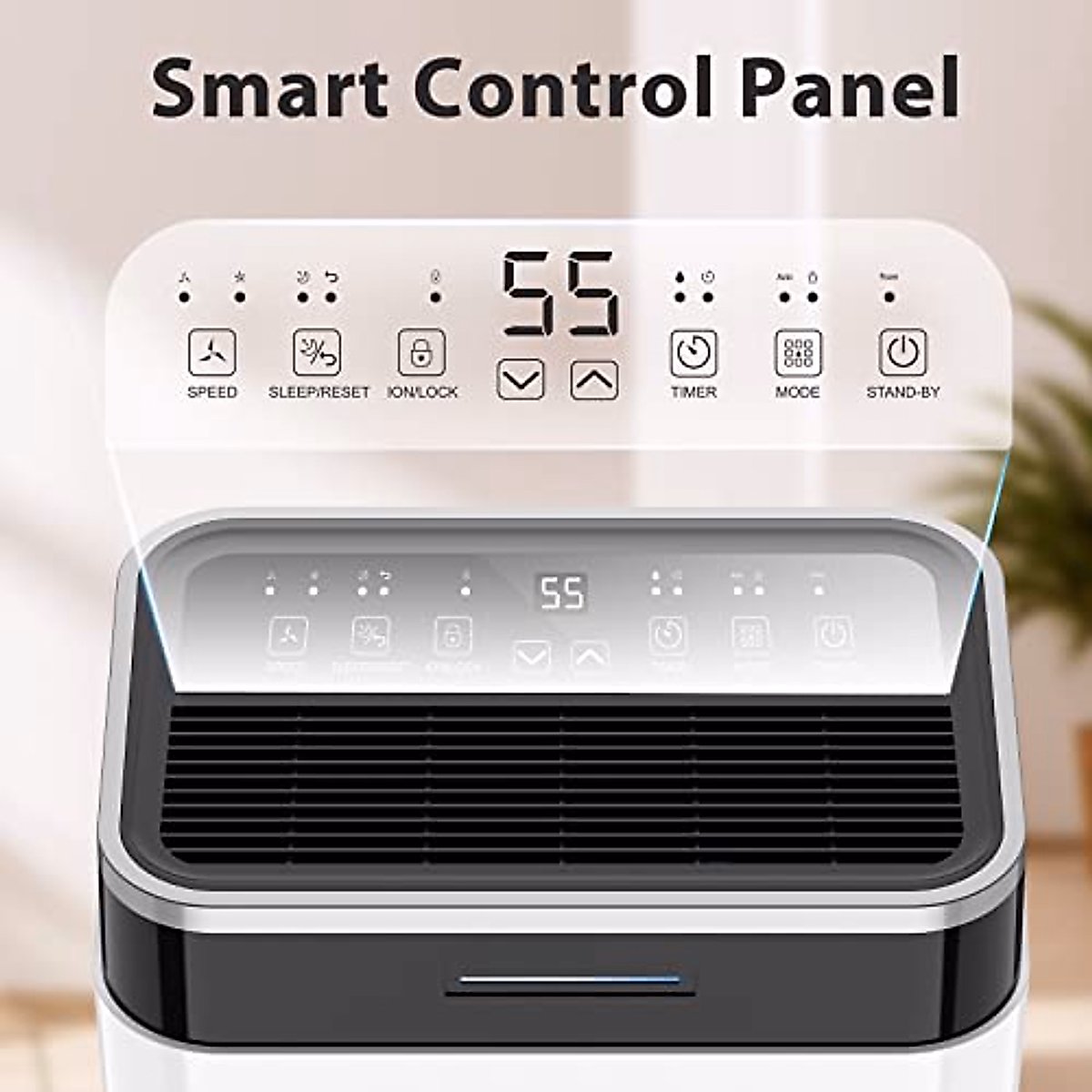 FREE VILLAGE Dehumidifier, 45 Pint (50 Pint Under 90°F/90% RH) Dehumidifiers for Home Up to 3500 Sq. Ft, Digital Control Panel, Auto Drainage, 24 Hr Timer, Dehumidifier for Basement, Bathroom, Bedroom