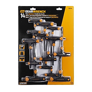 GEARWRENCH 14 Piece SAE/Metric T-Handle Hex Key Set - 83514