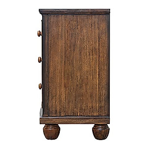 Sunset Trading Bahama Shutter Wood Nightstand, Tropical Walnut