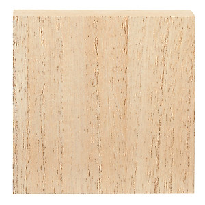 Unfinished Wood Blocks for Crafts, 1 Inch Thick MDF Squares (4x4 in, 4 Pack)